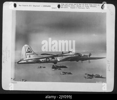 A Formation Of 91St Bomb Group Boeing B-17 Flying Fortresses Wings Its ...