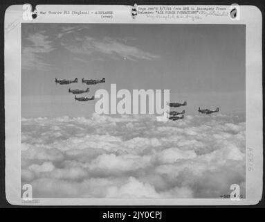 Air force formations snapped while escorting bombers of the 8th Air ...