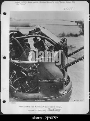 Consolidated B-24 "Liberator" Nose turret damage Stock Photo - Alamy