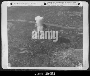 Bombing Of Vienna, Austria, By Consolidated B-24 "Liberators" Of The ...