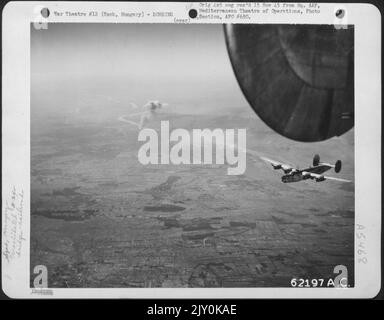 Consolidated B-24 'Liberator' Of The 15Th Air Force Hit The Target At ...