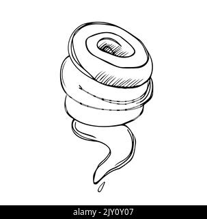 Hand Drawn Tornado. Doodle Vector Sketch Illustration Stock Vector ...