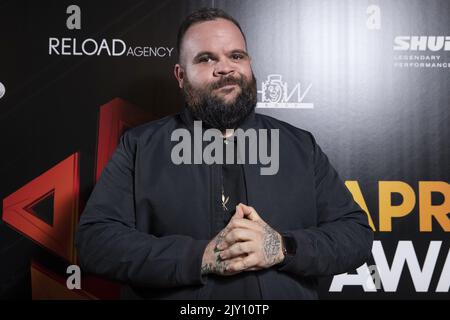 Adam Briggs poses for a photo during the APRA Music Awards in Melbourne ...