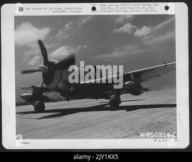 Republic P-47 'Thunderbolt' Of The 318Th Fighter Group Landing On Ie ...