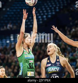 Kaylia Stanton for the Fever during the Round 14 Super Netball match ...