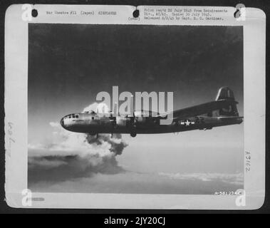 Boeing B-29 Superfortress Enroute To Bomb Targets In Japanesean Stock ...