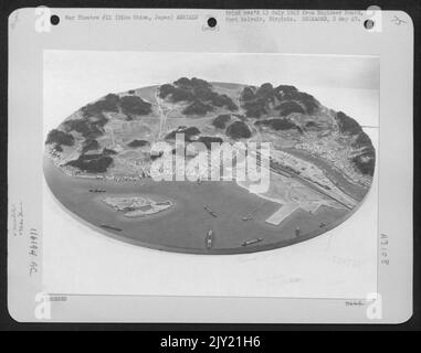 Model Of Kammon Tunnel, Hiko Shima, Japanesean, Target Area Stock Photo ...