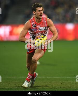 Robbie Fox of the Swans in action during the Round 17 AFL match between ...