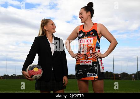 GWS Giants netball player Sam Poolman poses for a photograph in the ...