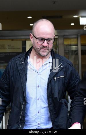 Anthony O'Meley is seen leaving John Maddison Tower court in Sydney ...