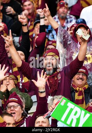 Blues fans cheer ahead of Game 2 of the 2019 State of Origin series ...