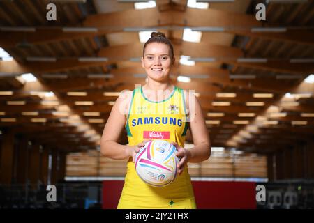 Diamonds player Steph Wood poses for a photo in Sydney, Tuesday, June ...