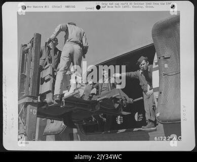 Evacuation Of Litter Cases At 1340Th Aaf Base Unit (Atc), Kunming Army ...