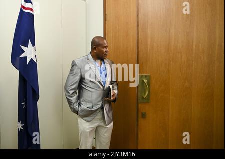 Governor of Manus Province in Papua New Guinea Charlie Benjamin attends ...