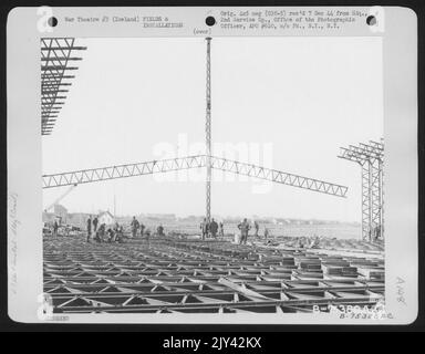Construction Of The Air Base Hangar At An Airfield Somewhere In Iceland ...