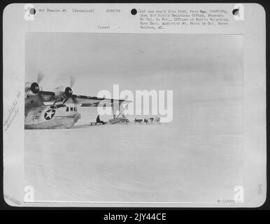 Consolidated Pby On Ice Cap During The Boeing B-17 Rescue Operations ...