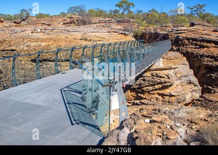 Glass bridge over Cobbold Gorge Stock Photo - Alamy