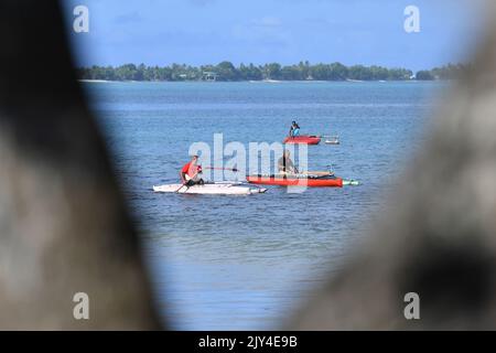fishing in Tuvalu Stock Photo - Alamy