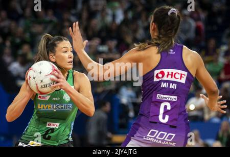 Jemma MiMi of the Firebirds during the Round 13 Super Netball match ...