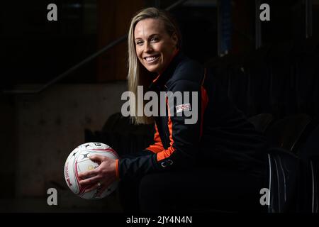 Giants Super Netball captain Kim Green poses for a photograph at ...