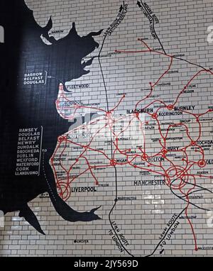 Tiled map of Lancashire and Yorkshire Railway at Manchester Victoria ...