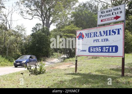 The entrance to the Meramist Abattoir in Caboolture, north of Brisbane ...