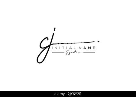 CJ Signature Logo Template Vector Stock Vector Image & Art - Alamy