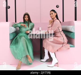 Lindy Rama-Ellis (right) and her daughter Stella Klim are seen wearing ...