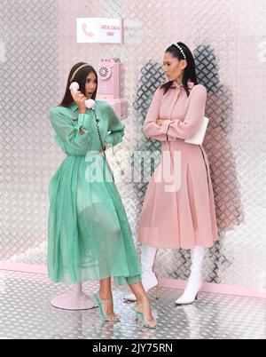 Lindy Rama-Ellis (right) and her daughter Stella Klim are seen wearing ...