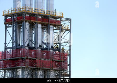 The Barker Inlet Power Station at the AGL Power Station at Torrens ...