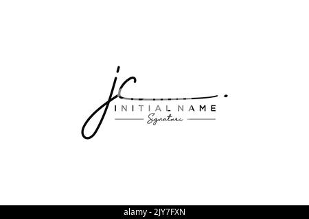 JC signature logo template vector. Hand drawn Calligraphy lettering ...