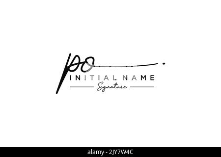 PO Signature Logo Template Vector Stock Vector Image & Art - Alamy
