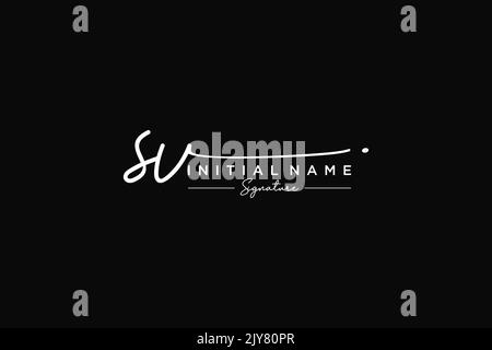 SV Signature Logo Template Vector Stock Vector Image & Art - Alamy