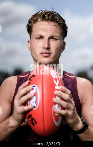 Alex Witherden poses for a photograph during a Brisbane Lions training ...