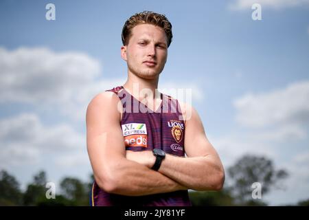 Alex Witherden poses for a photograph during a Brisbane Lions training ...