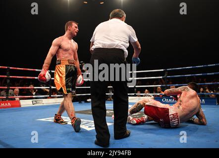 Australian boxers Jeff Horn walks away from Michael Zerafa after ...