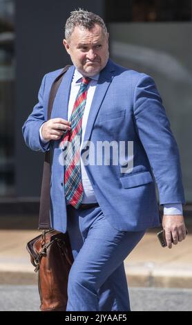Lawyer Adam Magill is seen arriving at the Brisbane Magistrates Court ...