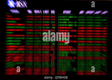 The market boards at the Australian Stock Exchange (ASX) in Sydney ...