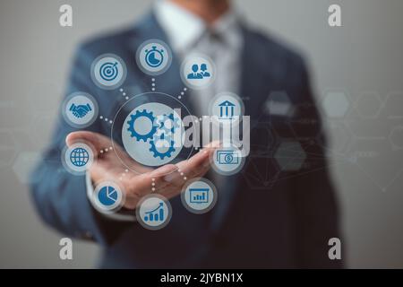 Diagram of Business Process Management Stock Photo - Alamy