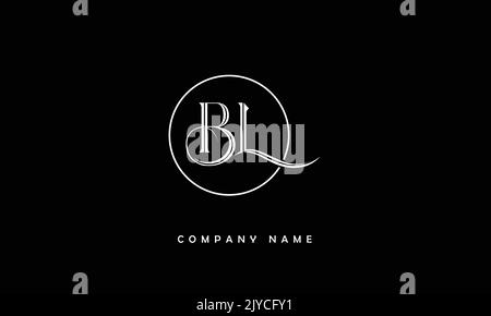 Logo sign bl lb icon sign two interlaced letters b, l vector logo bl ...