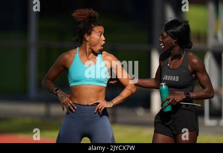 Australian sprinter Morgan Mitchell and Australian athlete Nana Adoma ...