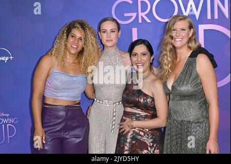 Carri Twigg, Brie Larson, Raeshem Nijhon and Nicole Galovski arriving ...