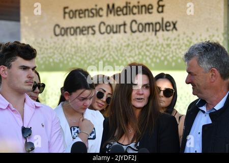 (lt-rt) Sister Monique Marsden and parents Teresa and Mark Marsden ...