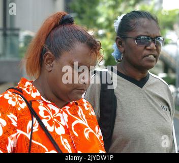 Brisbane, March 29, 2005. Valmae (left) and Jane Doomadgee, sisters of ...