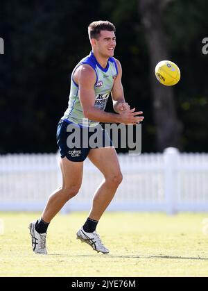 Brisbane Lions player Brandon Starcevich is seen during training at ...