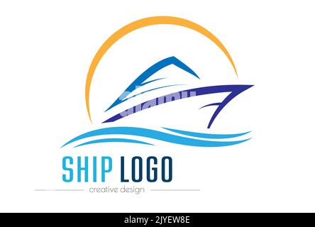 Ship. Template for logo, sticker, stickers and labels, for websites and ...