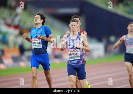 Jake Heyward participating in the 1500 meters of the European Athletics ...