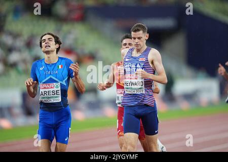 Jake Heyward participating in the 1500 meters of the European Athletics ...