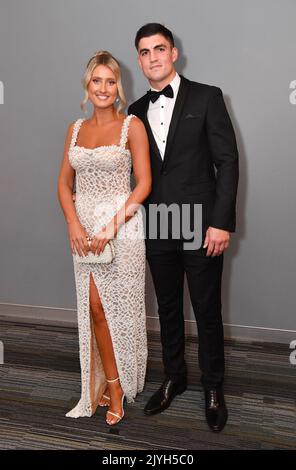 Ashlee Browning, partner of Brayden Maynard of the Magpies is seen ...
