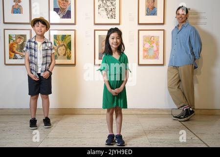 Young Archie winners (L-R) Ian Joseph Kim, 9, Gabrielle Guo, 7, and ...